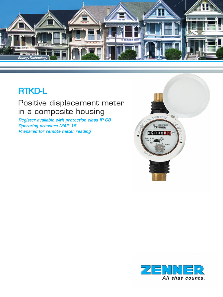 RTKD L Zenner Water Meter For Remote Meter Reading | PDF | Mechanical ...