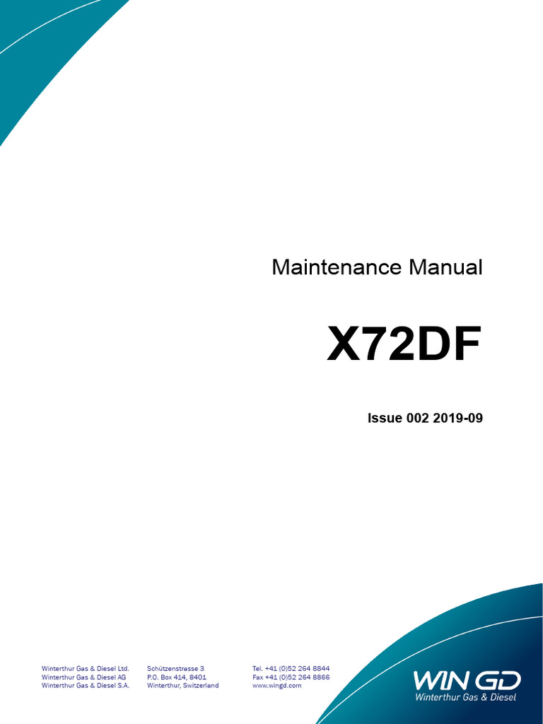 X72DF Maintenance Manual Overview | PDF | Piston | Engine Technology