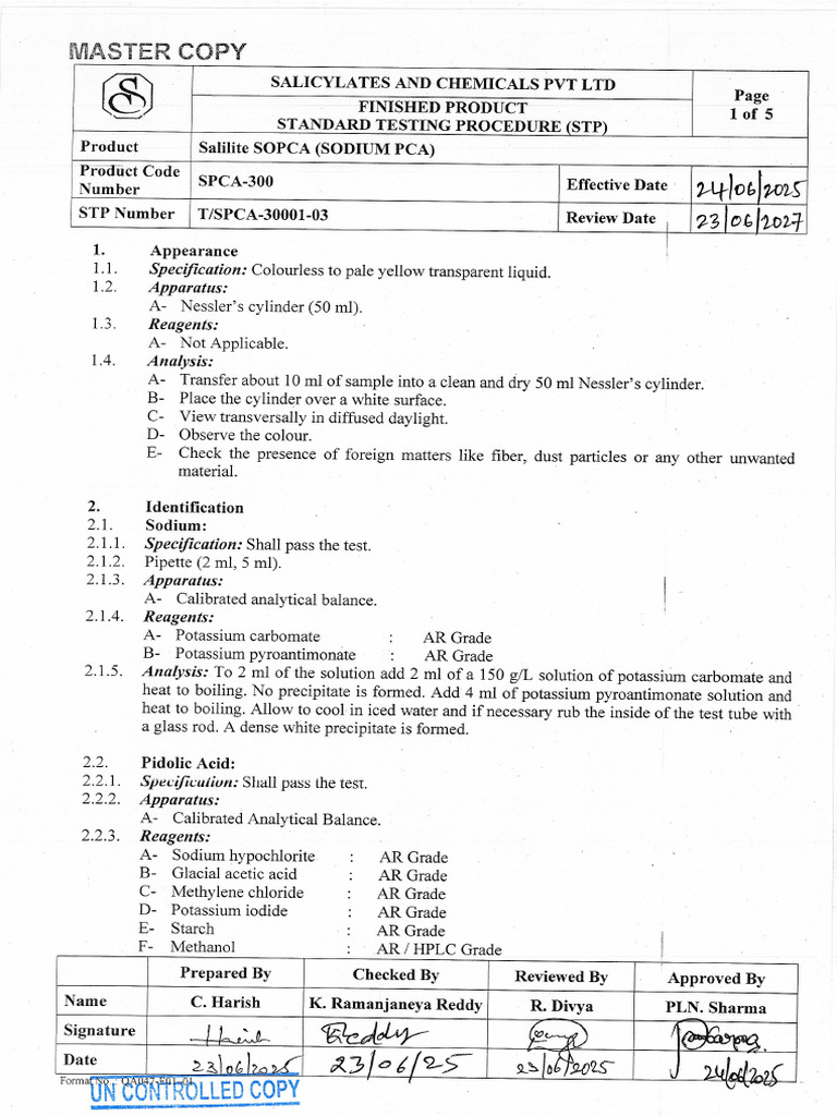 SPCA STP Uncontrolled | PDF