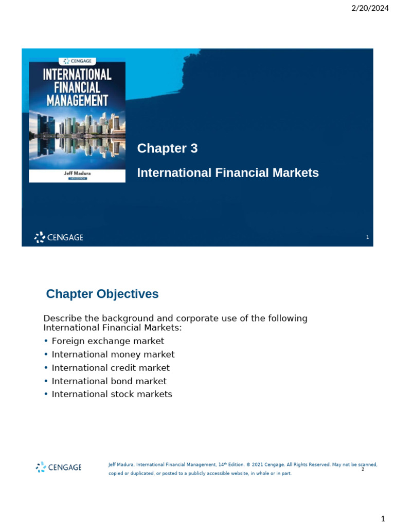 Overview of International Financial Markets | PDF | Exchange Rate ...