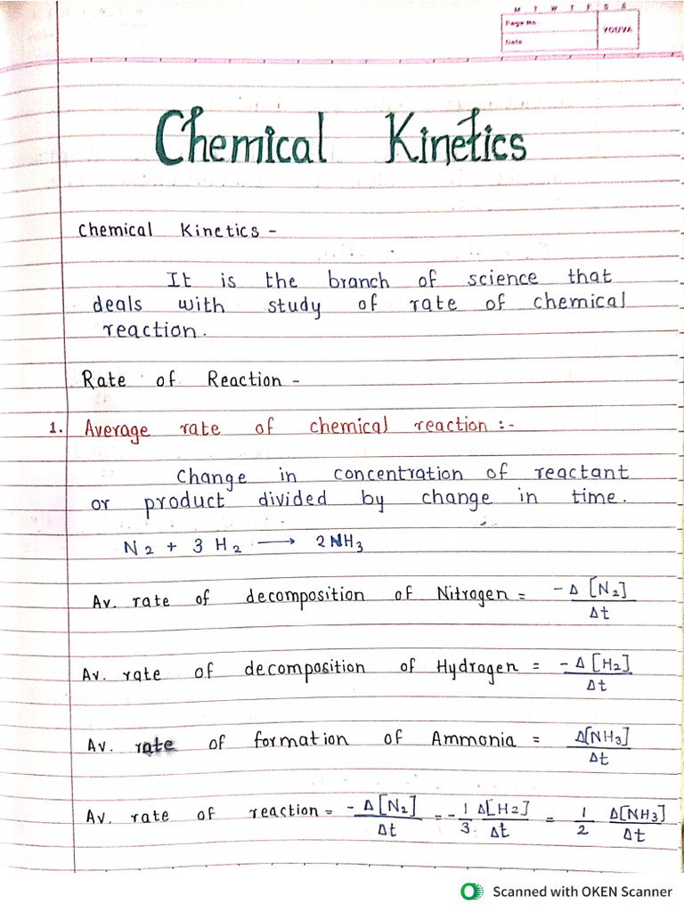 Chemical Kinetics | PDF