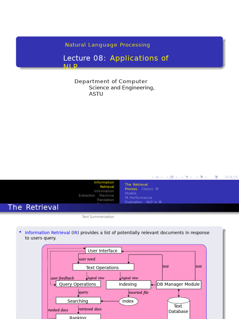 NLP Applications in Information Retrieval | PDF | Information Retrieval ...