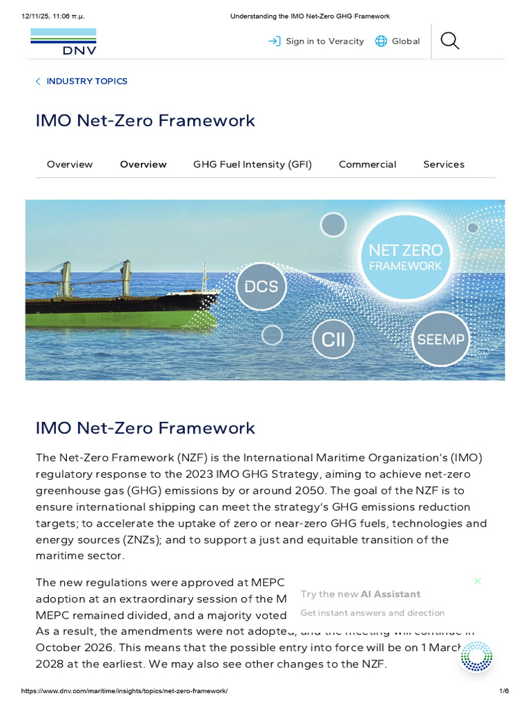 Understanding The IMO Net-Zero GHG Framework | PDF | Climate Change ...