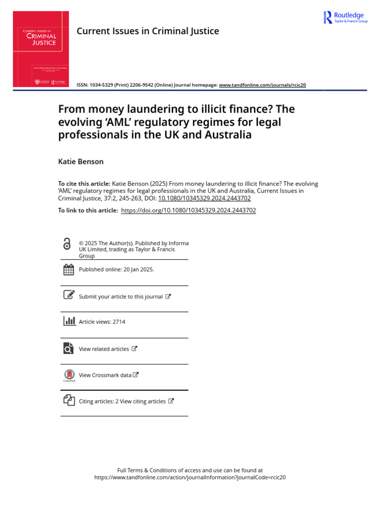 2.1 From Money Laundering To Illicit Finance The Evolving AML ...