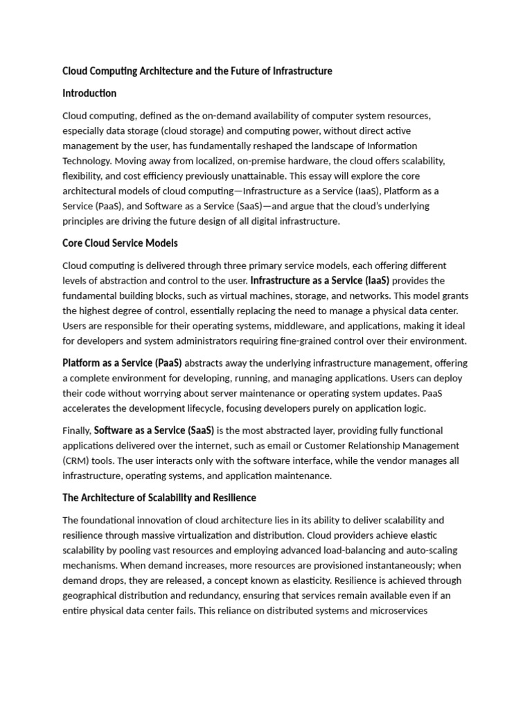 Cloud Computing Architecture Explained | PDF | Cloud Computing ...