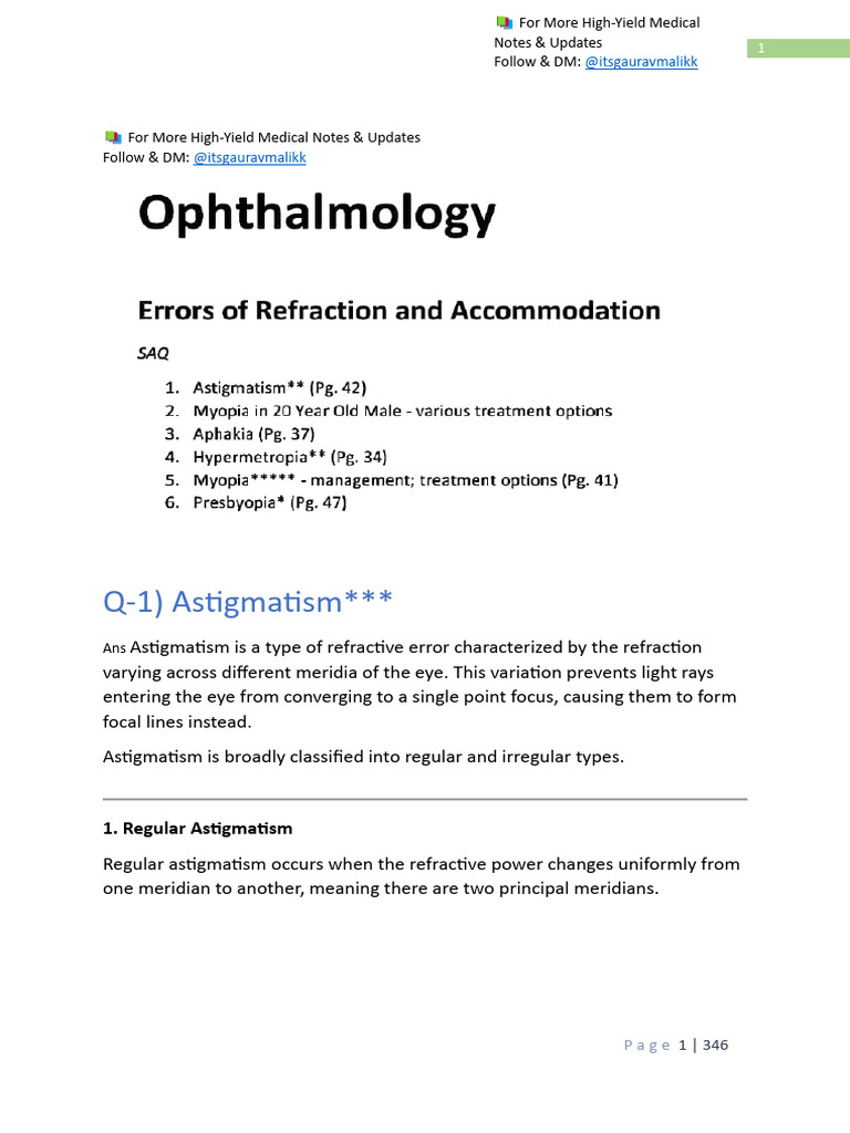 Optha Vip Complete | PDF | Myopia | Vision