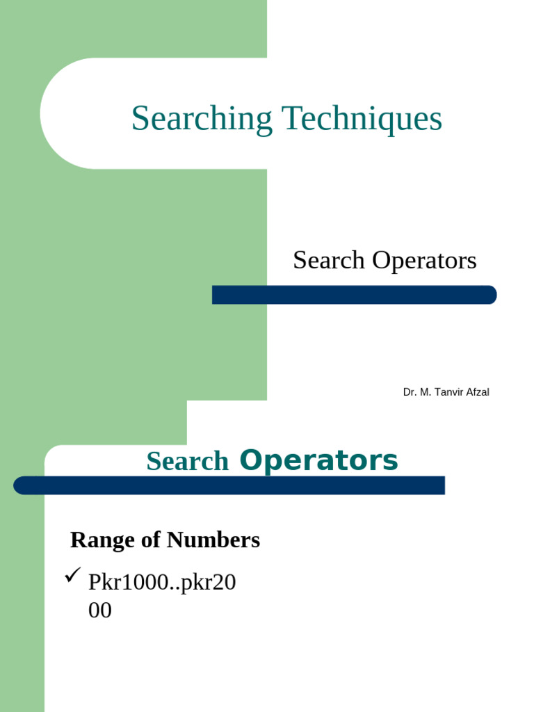 Effective Search Operators Guide | PDF
