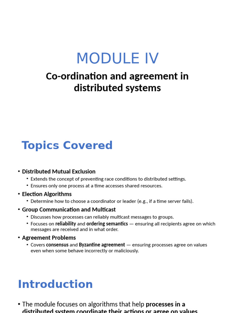 MODULE IV (1) | PDF | Distributed Computing | Telecommunications