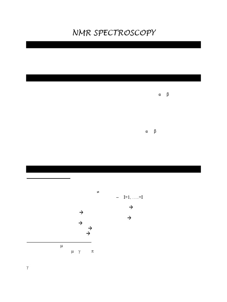 F.NMR Spectroscopy 1 | PDF | Nuclear Magnetic Resonance | Relaxation (Nmr)