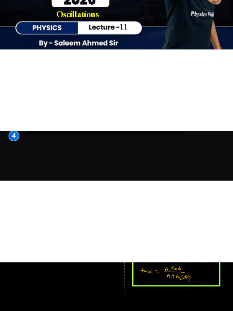 Oscillations 11 Class Notes Physics by Saleem Sir | PDF