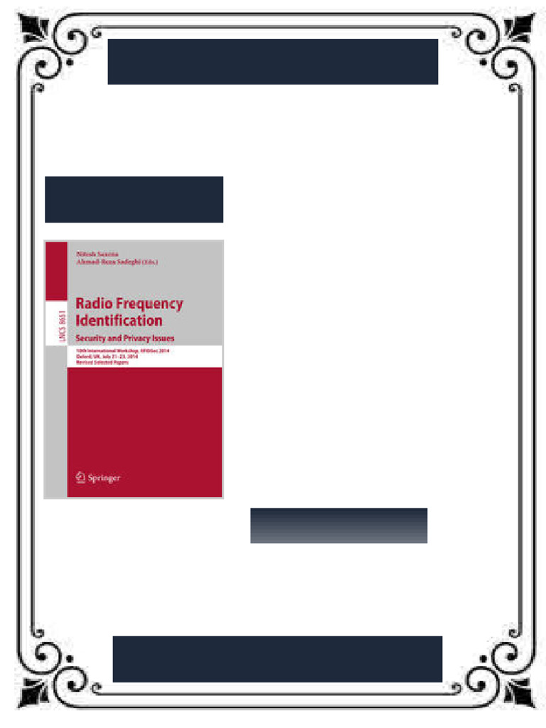 Radio Frequency Identification Security and Privacy Issues 10th ...