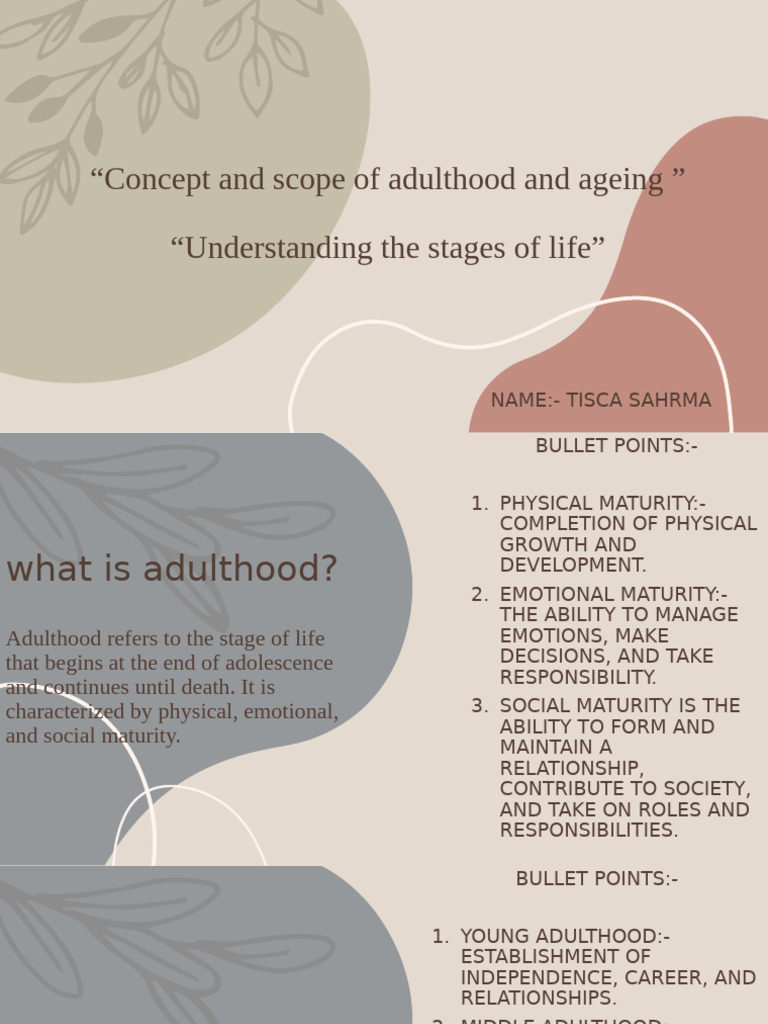 Adulthood and Ageing: Stages and Insights | PDF | Ageing | Adults