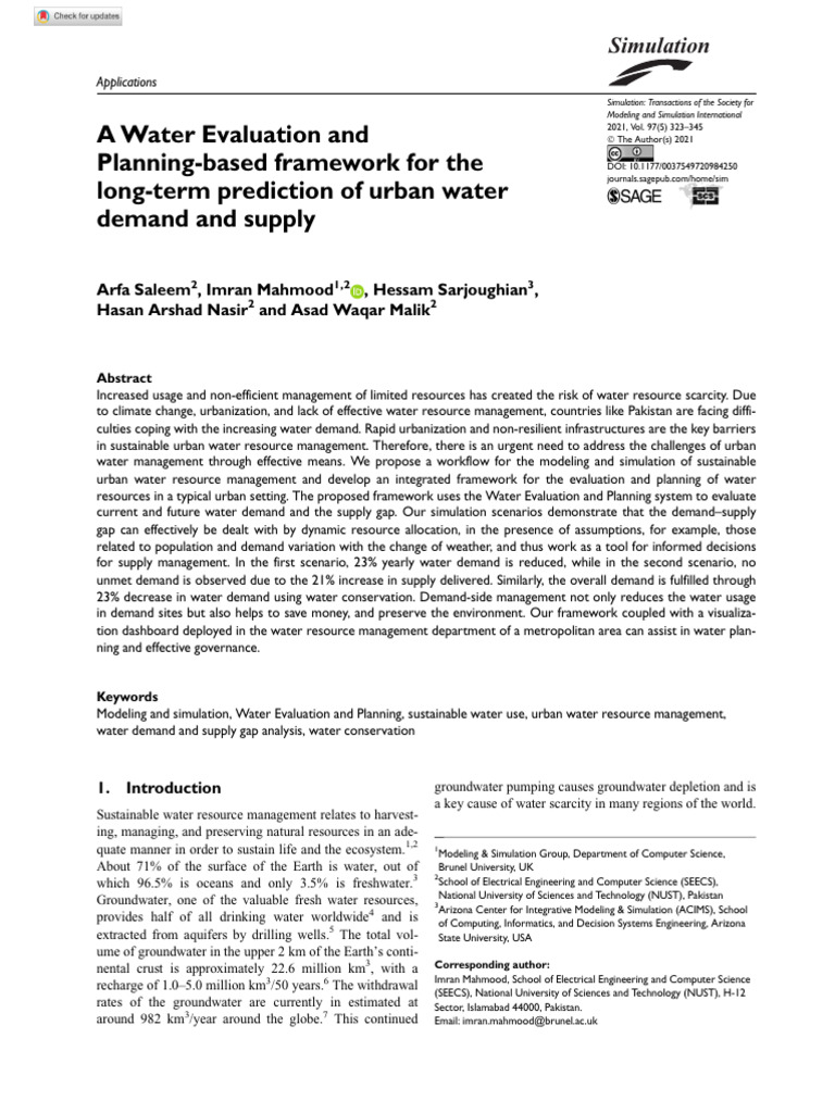 Urban Water Demand Prediction Framework | PDF | Conceptual Model ...