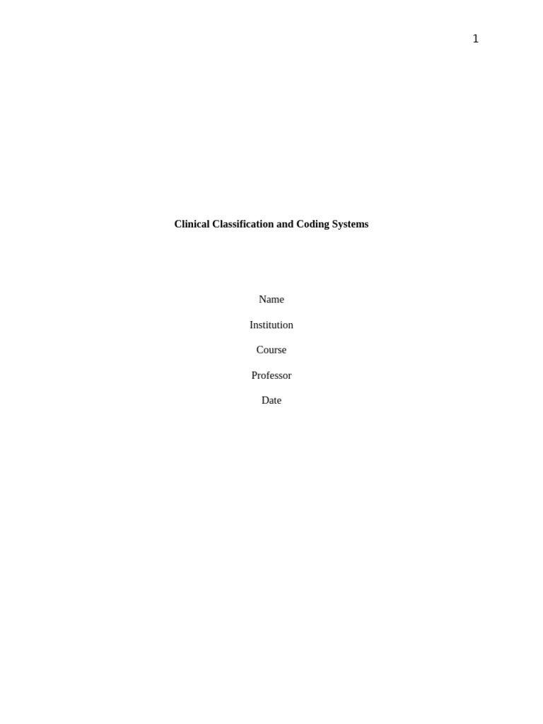 Clinical Classification and Coding Systems | PDF | Health Sciences | Public Services