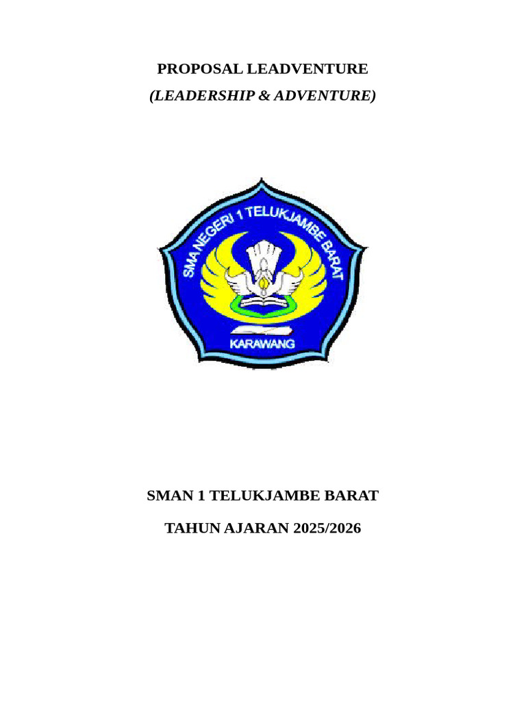 Proposal LEADVENTURE SMAN 1 Telukjambe | PDF