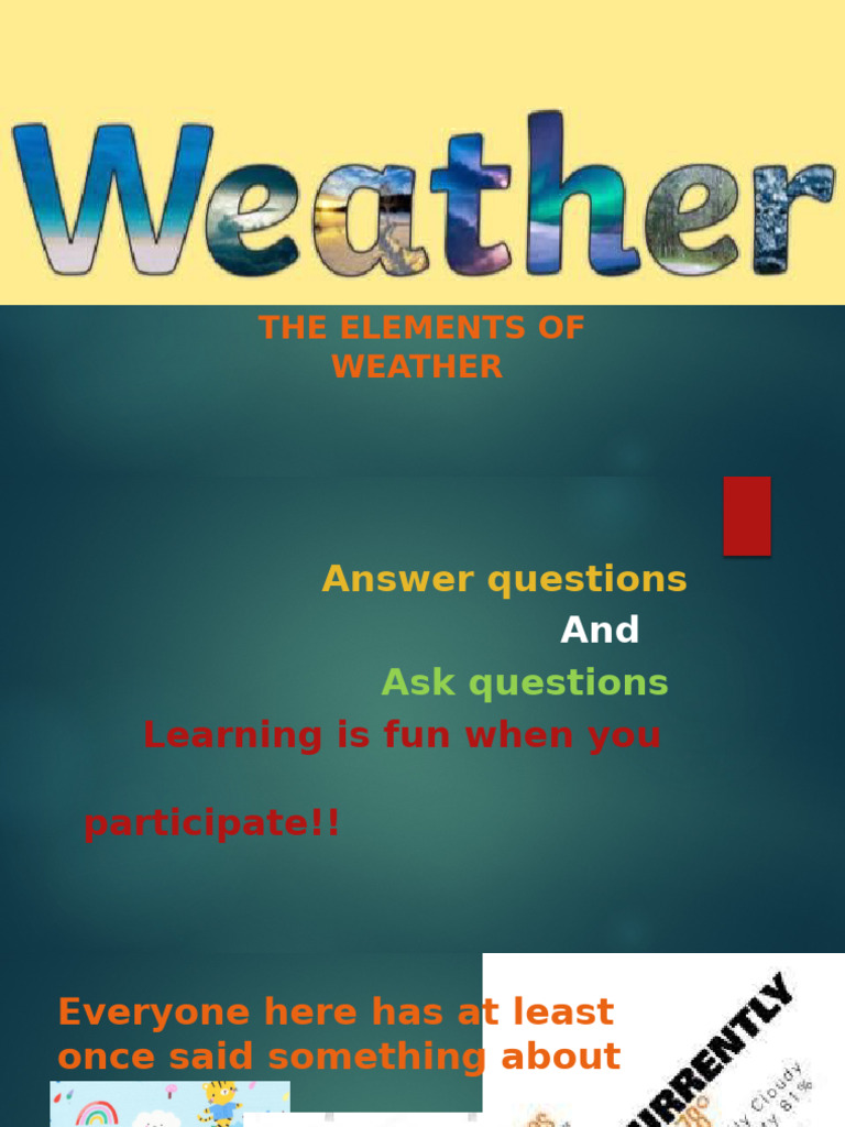 Understanding Weather Elements | PDF | Precipitation | Humidity