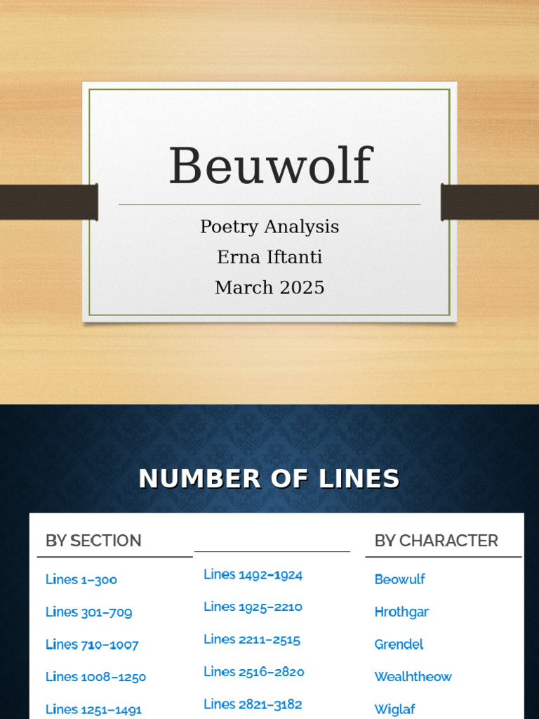 Beowulf Poetry Analysis Overview | PDF | Beowulf | Scandinavian Folklore