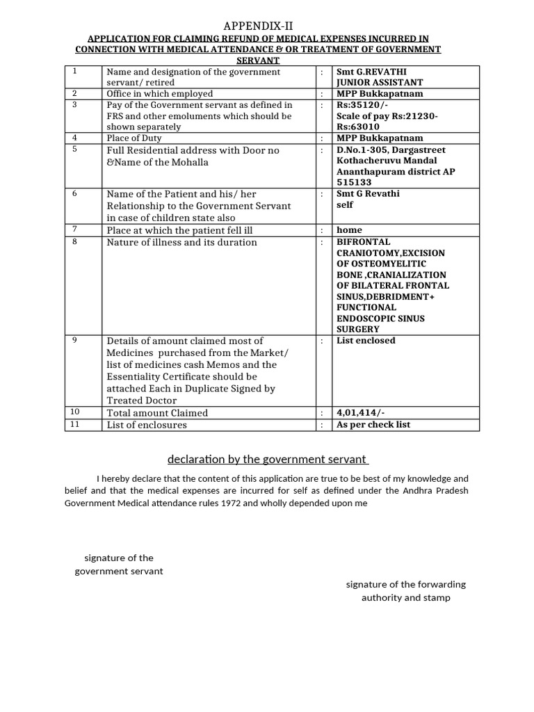 Medical Reimbursement Forms | PDF