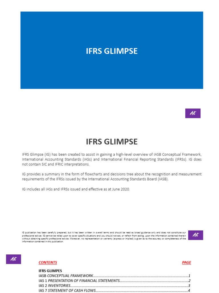 Overview of IFRS Standards and Framework | PDF | International ...