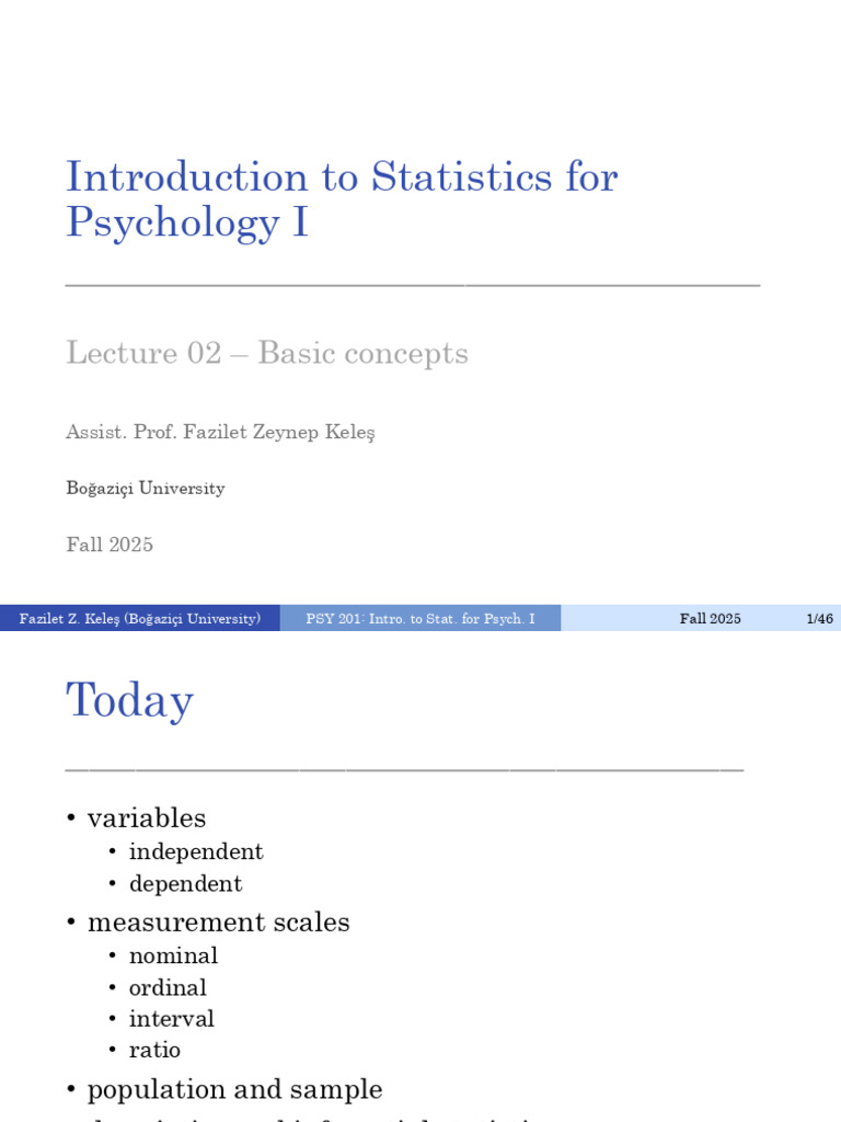 Lecture 02 | PDF | Level Of Measurement | Statistics