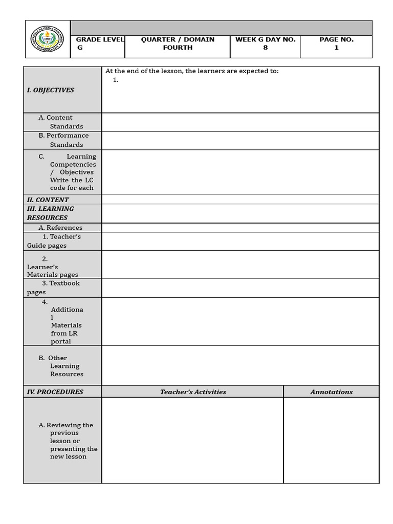 Dlp Template.docx | PDF | Learning | Behavior Modification