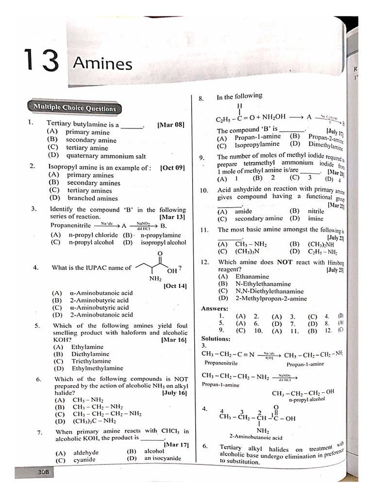 Pyq Amines | PDF