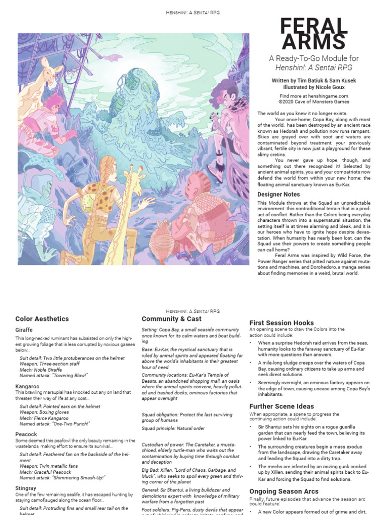 Feral Arms: Henshin RPG Module | PDF