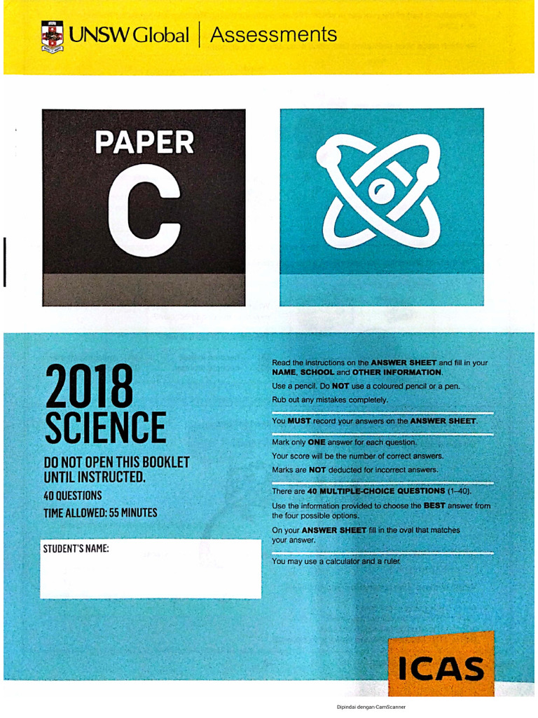 C. Icas Science Paper C 2018 | PDF