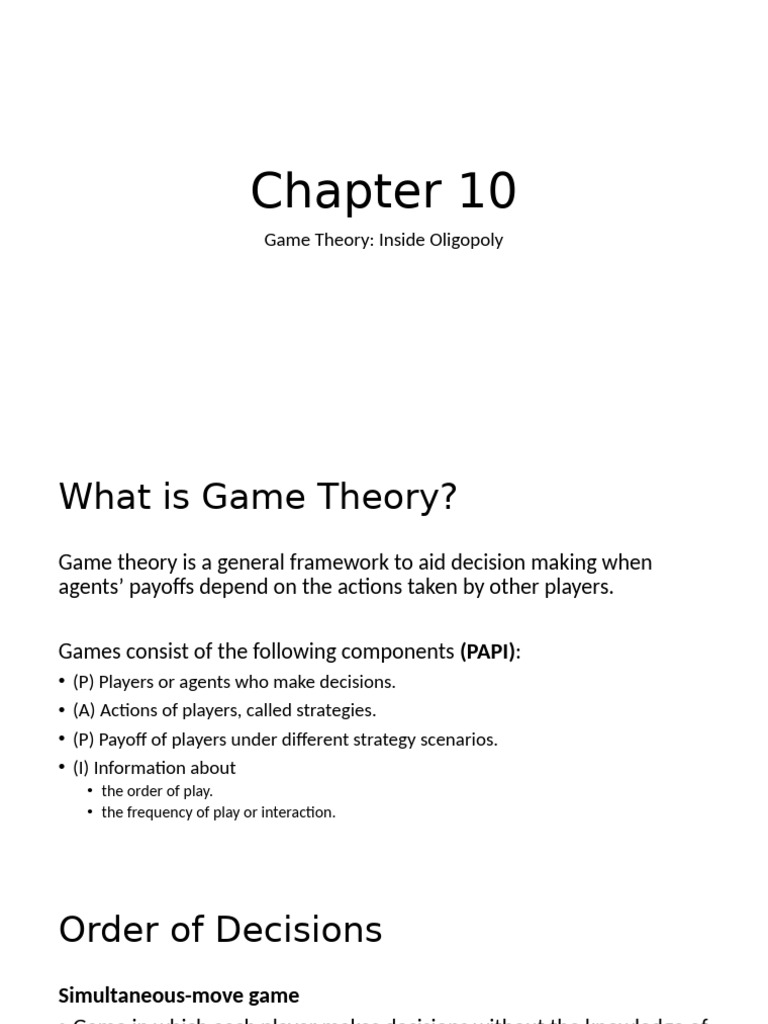 10 - Game Theory | PDF | Game Theory | Mathematical Economics