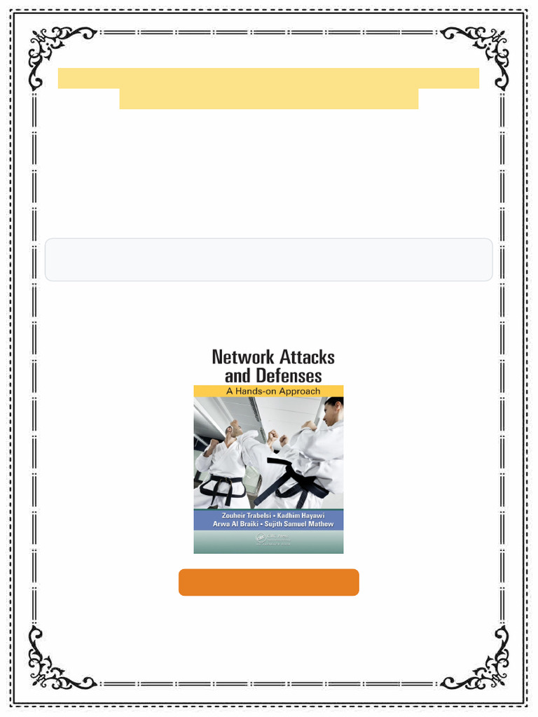 Network Attacks and Defenses A Hands on Approach 1st Edition Zouheir ...