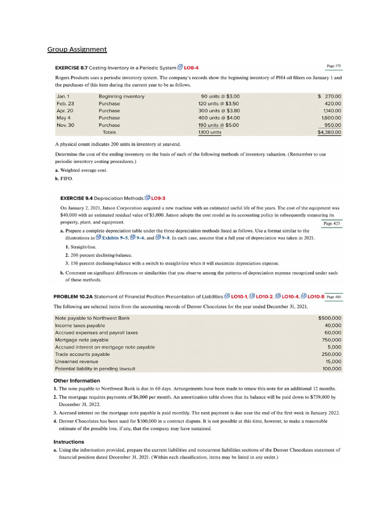 Group Assignment | PDF