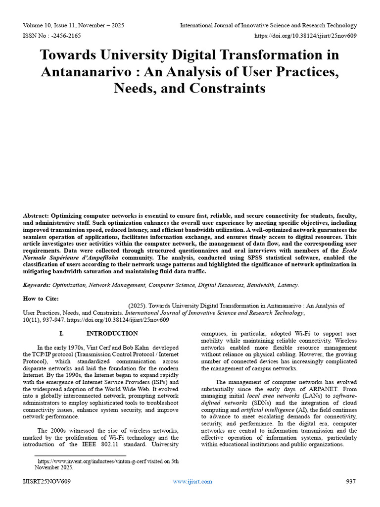 University Digital Transformation Analysis | PDF | Computer Network ...