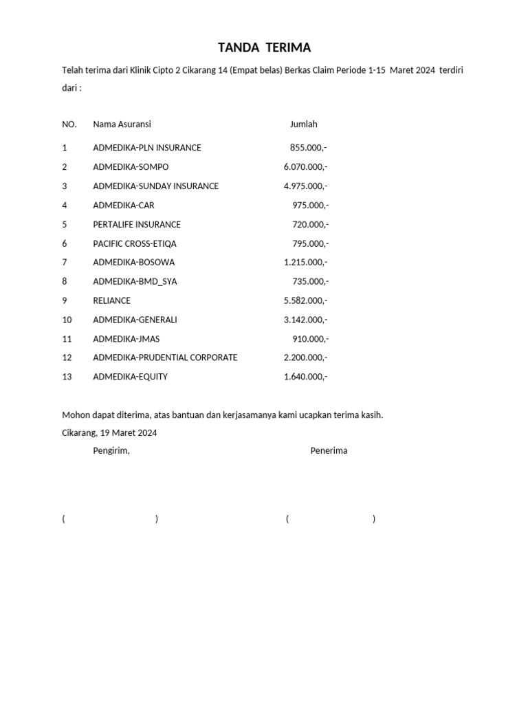 TANDA TERIMA | PDF