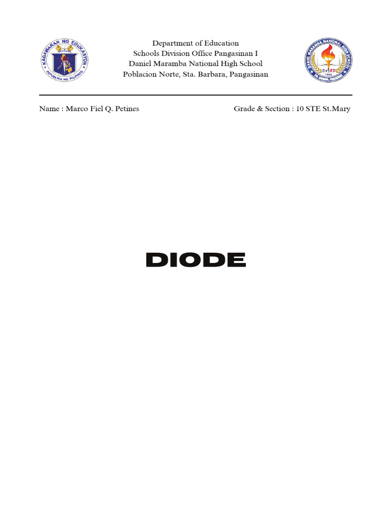 Huhu Electronics Diode | PDF | Diode | Rectifier