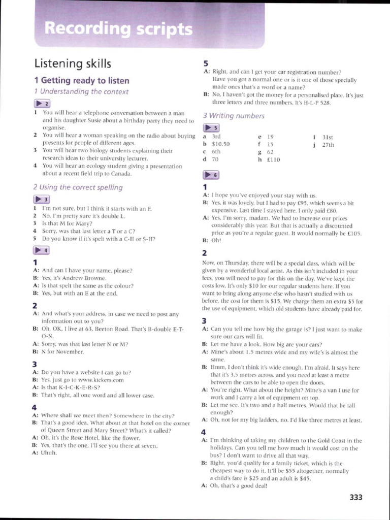 Listening Transcript | PDF