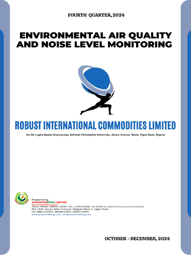Environmental Monitoring Report AQMR 2024 | PDF | Air Pollution ...