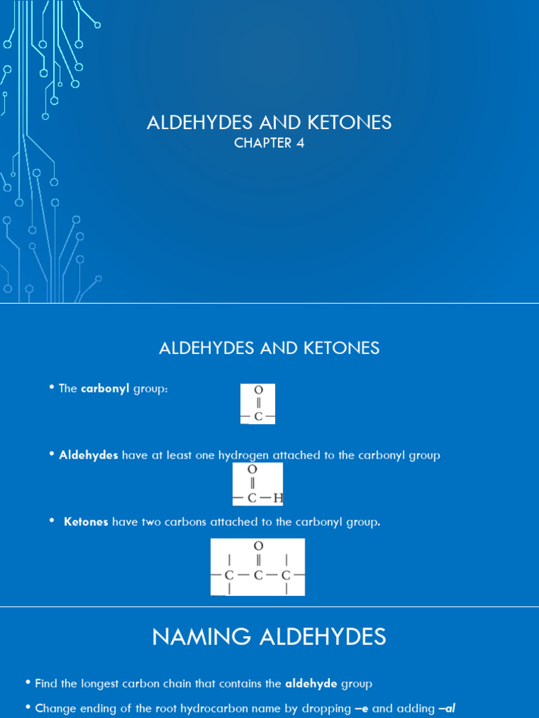 005 C1080 Organic-Aldehydes, Ketones CH14 | PDF | Aldehyde | Ketone