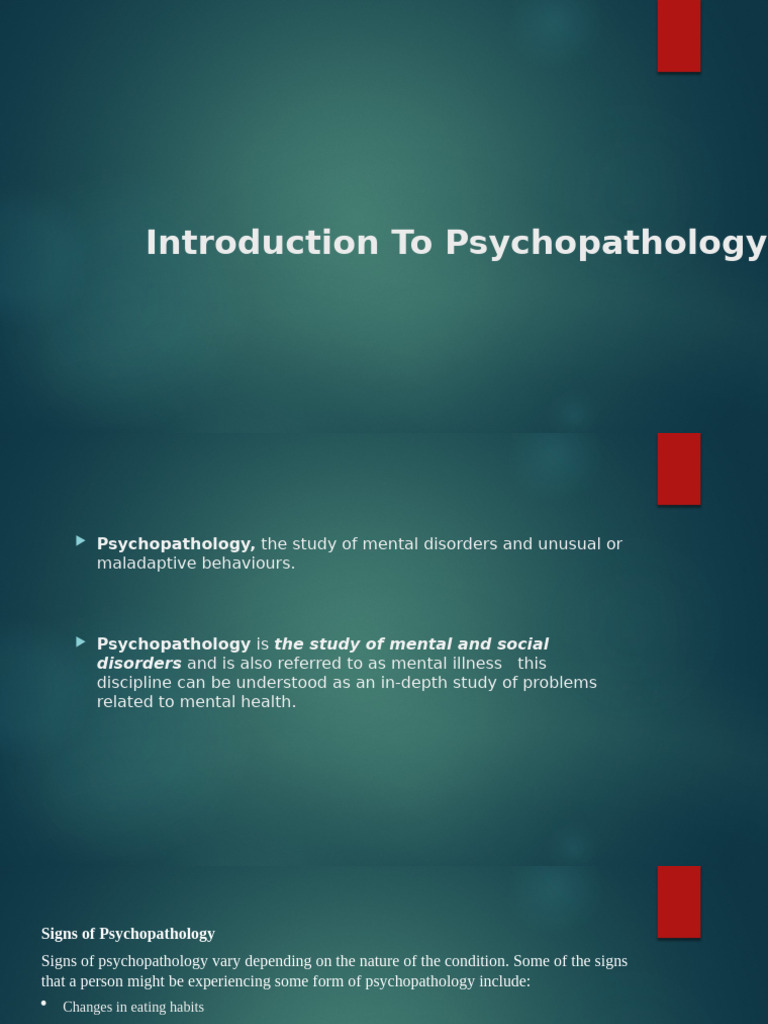 Understanding Psychopathology Basics | PDF | Psychopathology | Mental ...