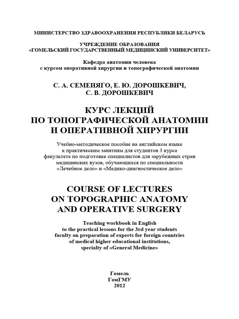 Lectures Topographic Anatomy | PDF | Vein | Blood Vessel