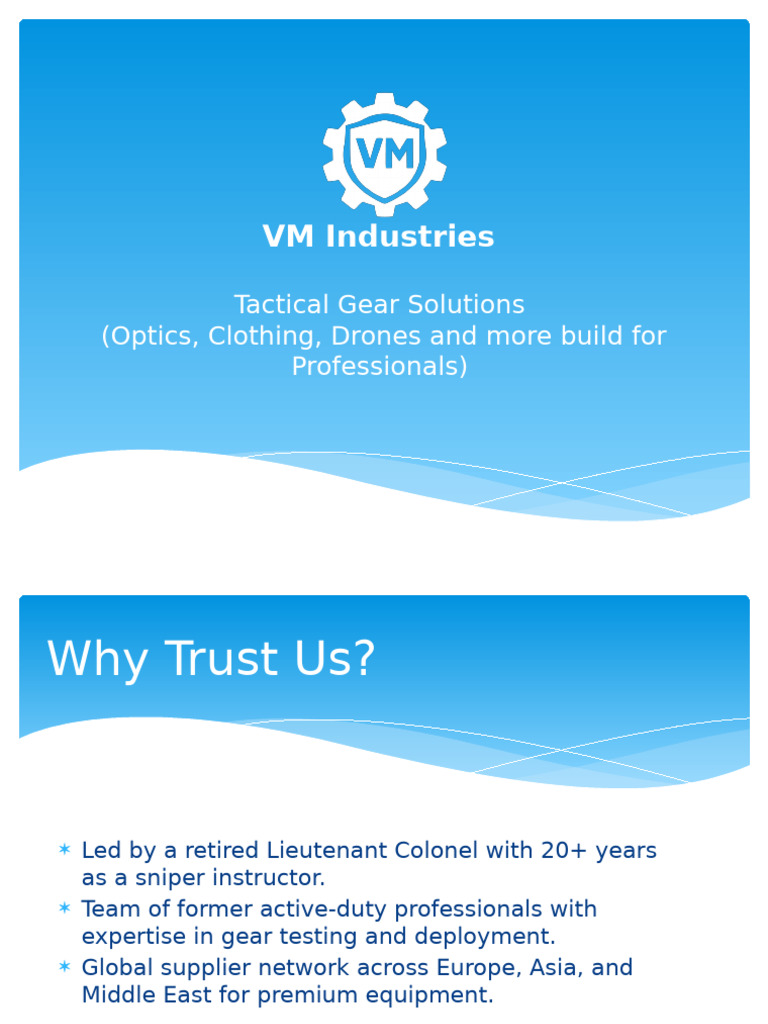 VM Industries: Tactical Gear Solutions (Optics, Clothing, Drones and ...