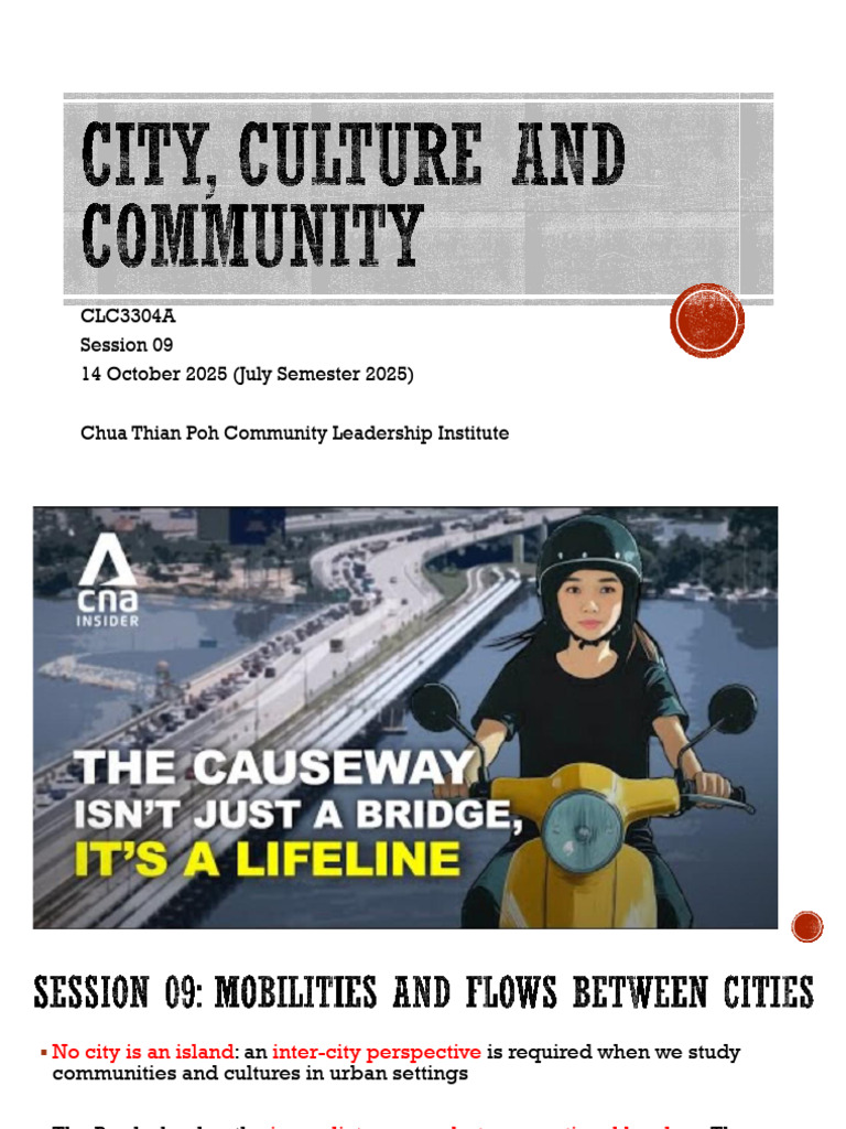 Session 09 Mobilities and Communities Between Cities - July 2025 | PDF ...