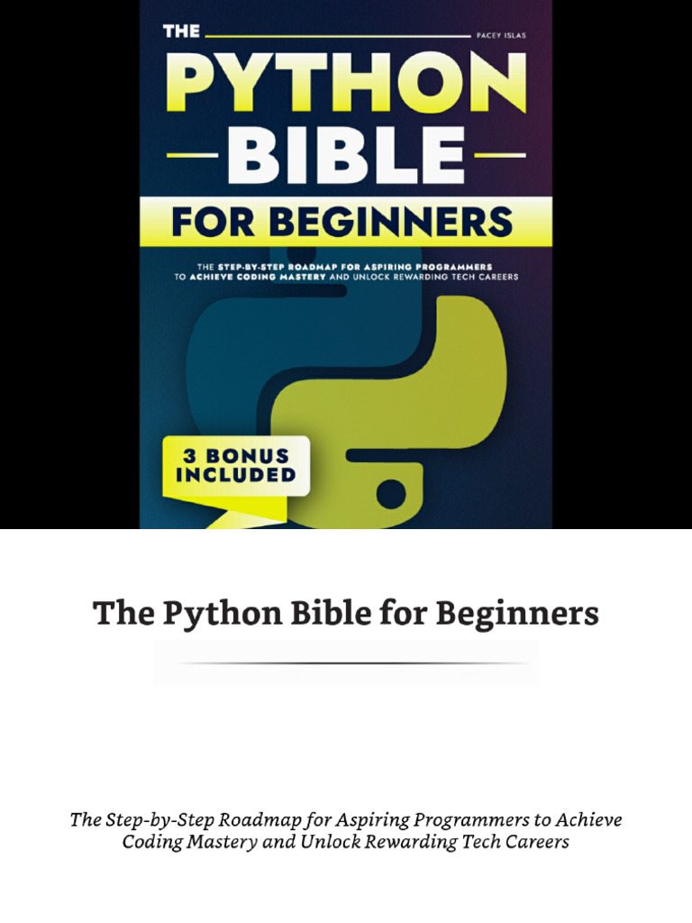 The Python Bible For Beginners | PDF