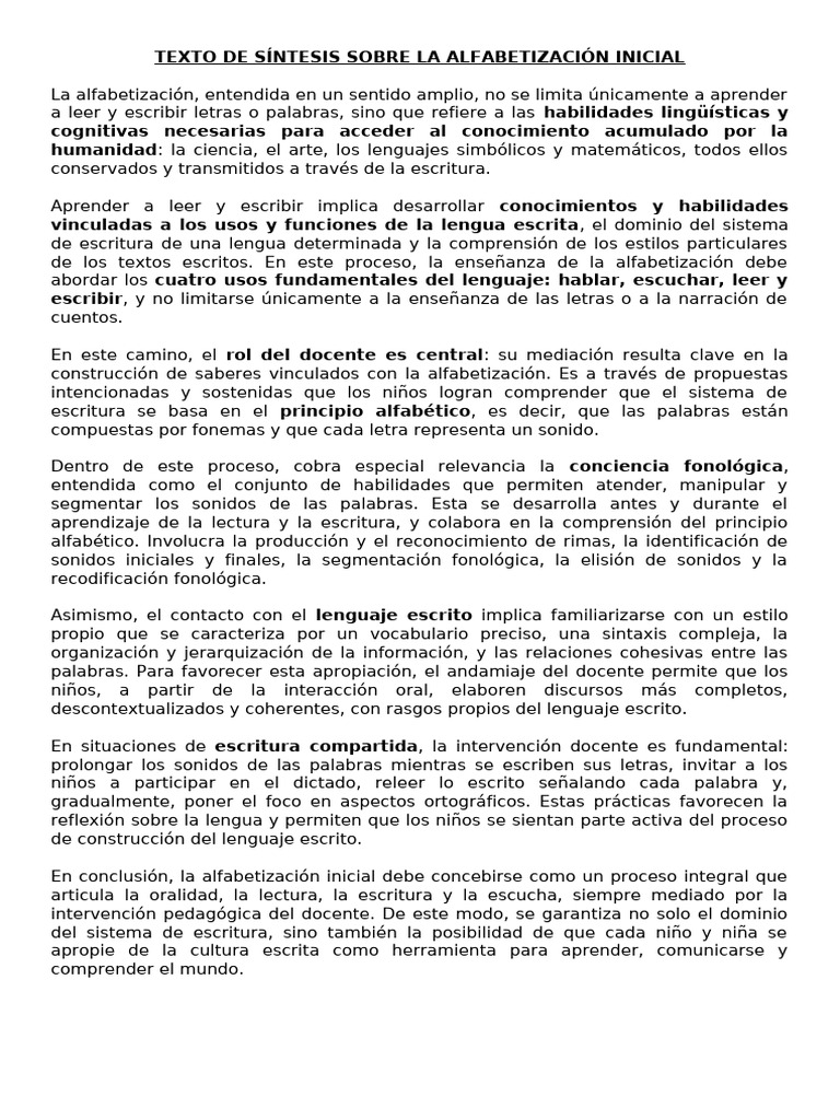 Alfabetización Inicial | PDF | Literatura | Escritura