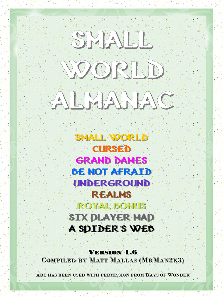 SmallWorld Manual v1 6 | PDF | Dwarf (Dungeons & Dragons)