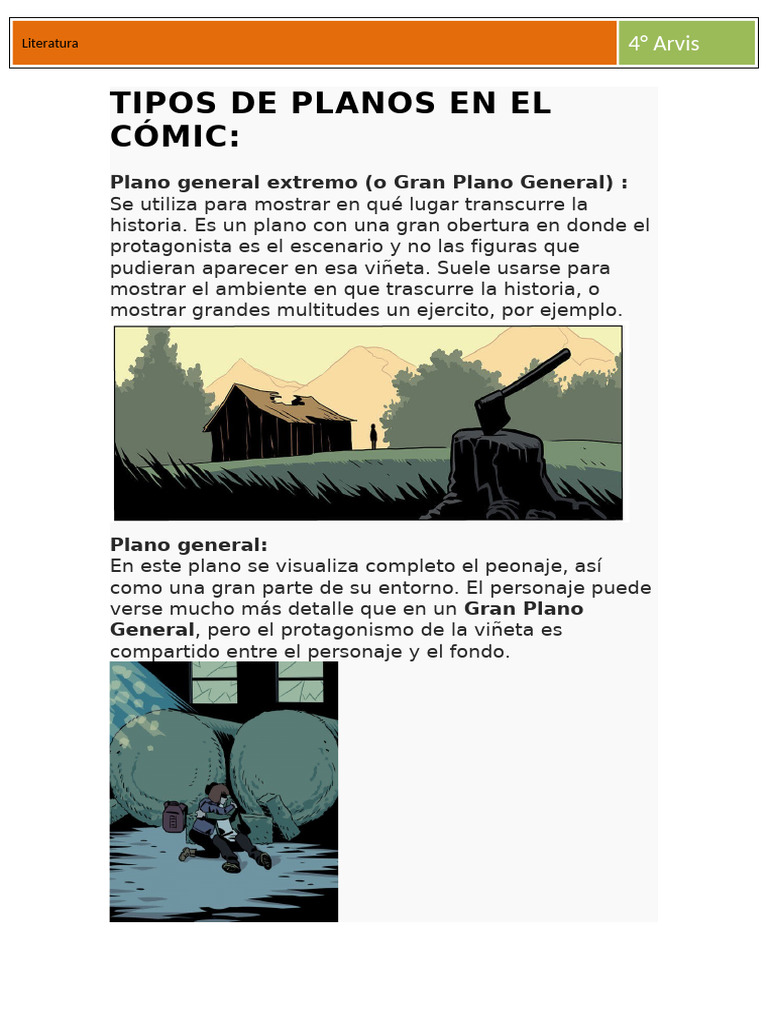 Tipos de Planos en el Cómic | PDF | Cómics