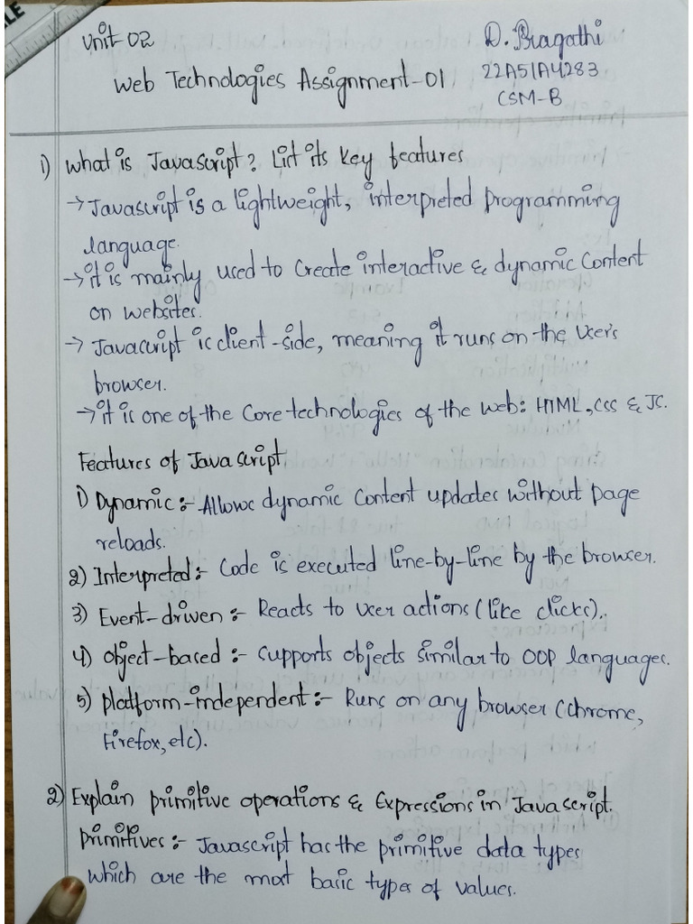 WT Unit-2 Assignment -01 | PDF