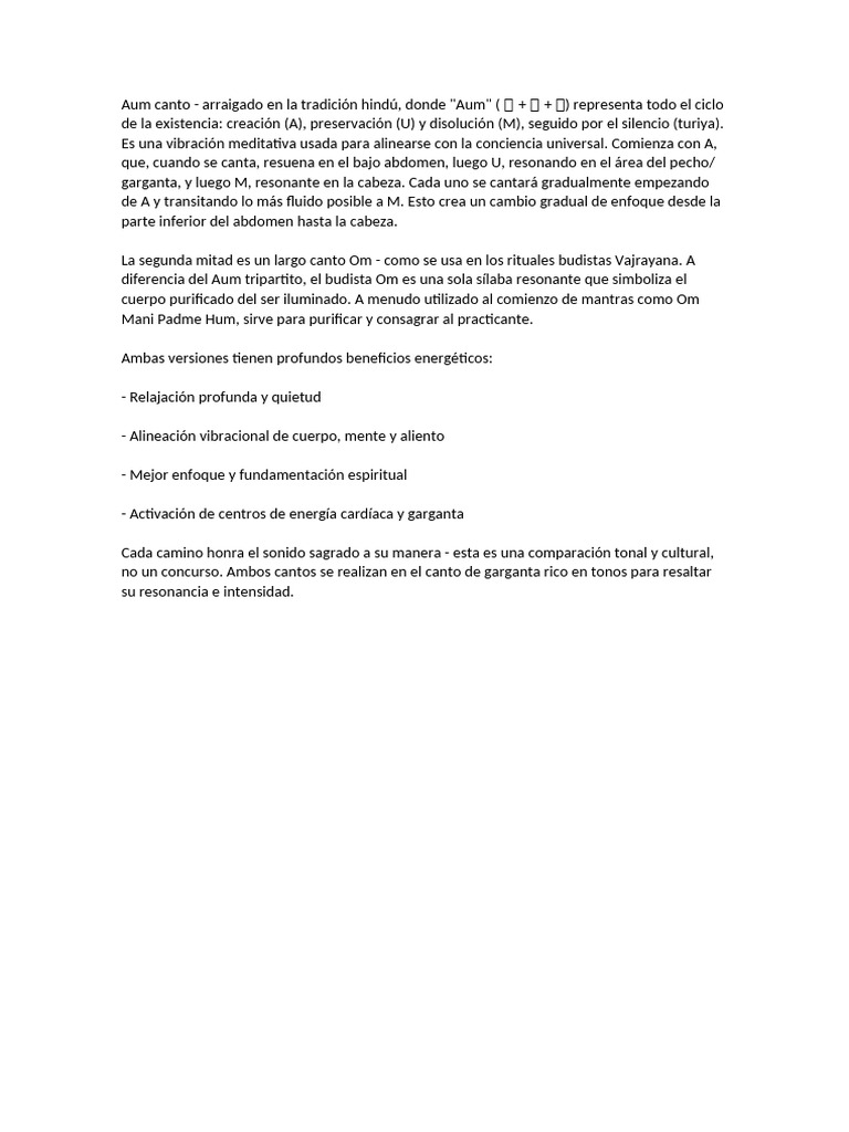Aum Canto | PDF