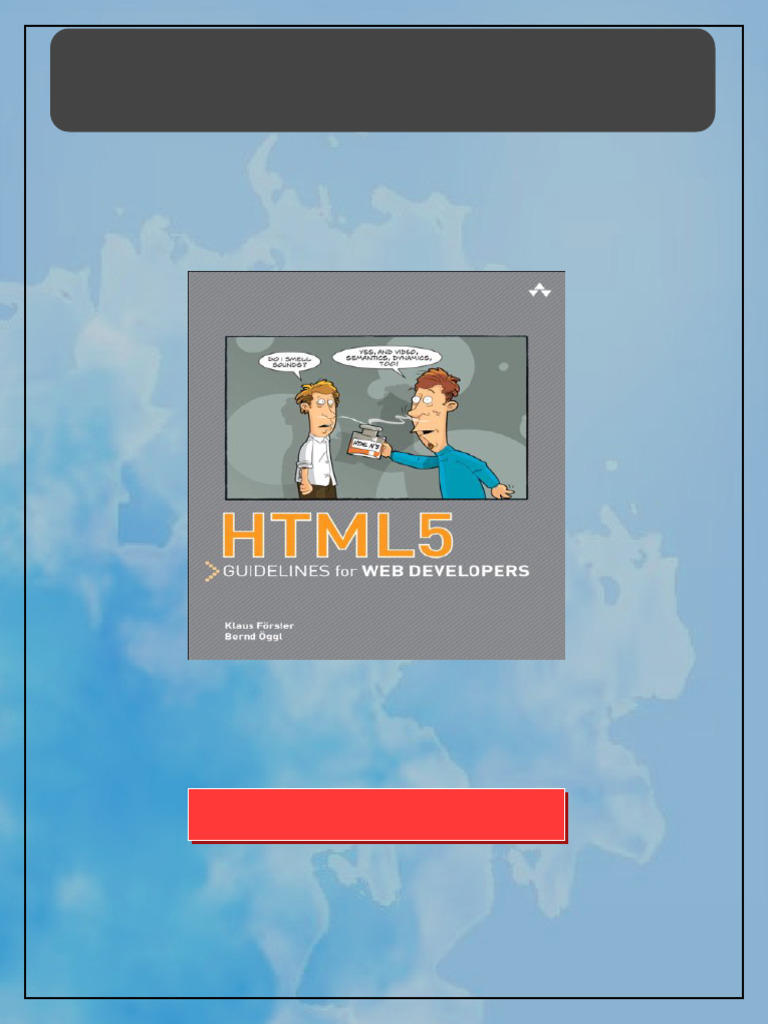HTML5 Guidelines for Web Developers 1st Edition Klaus Förster online ...