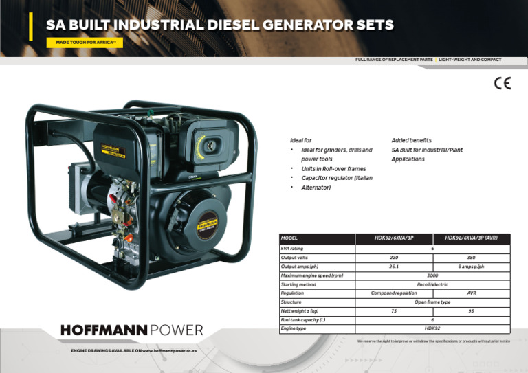 Sa Built Industrial Diesel Generator Sets | PDF | Energy Technology ...