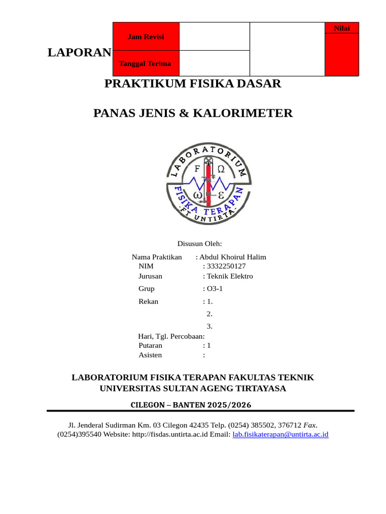 Praktikum Kalorimeter dan Panas Jenis | PDF